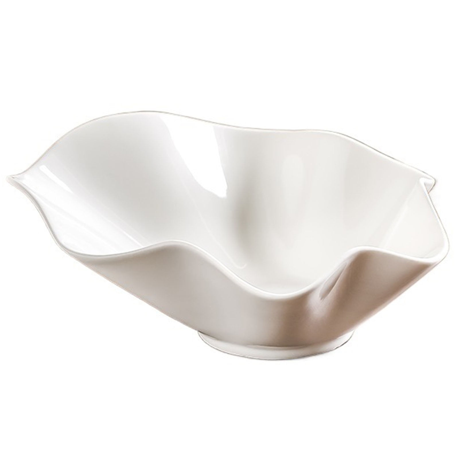 Decorative Bowl Ruffle Shaped Modern Fruit Bowls for Home Decor Ceramic ...