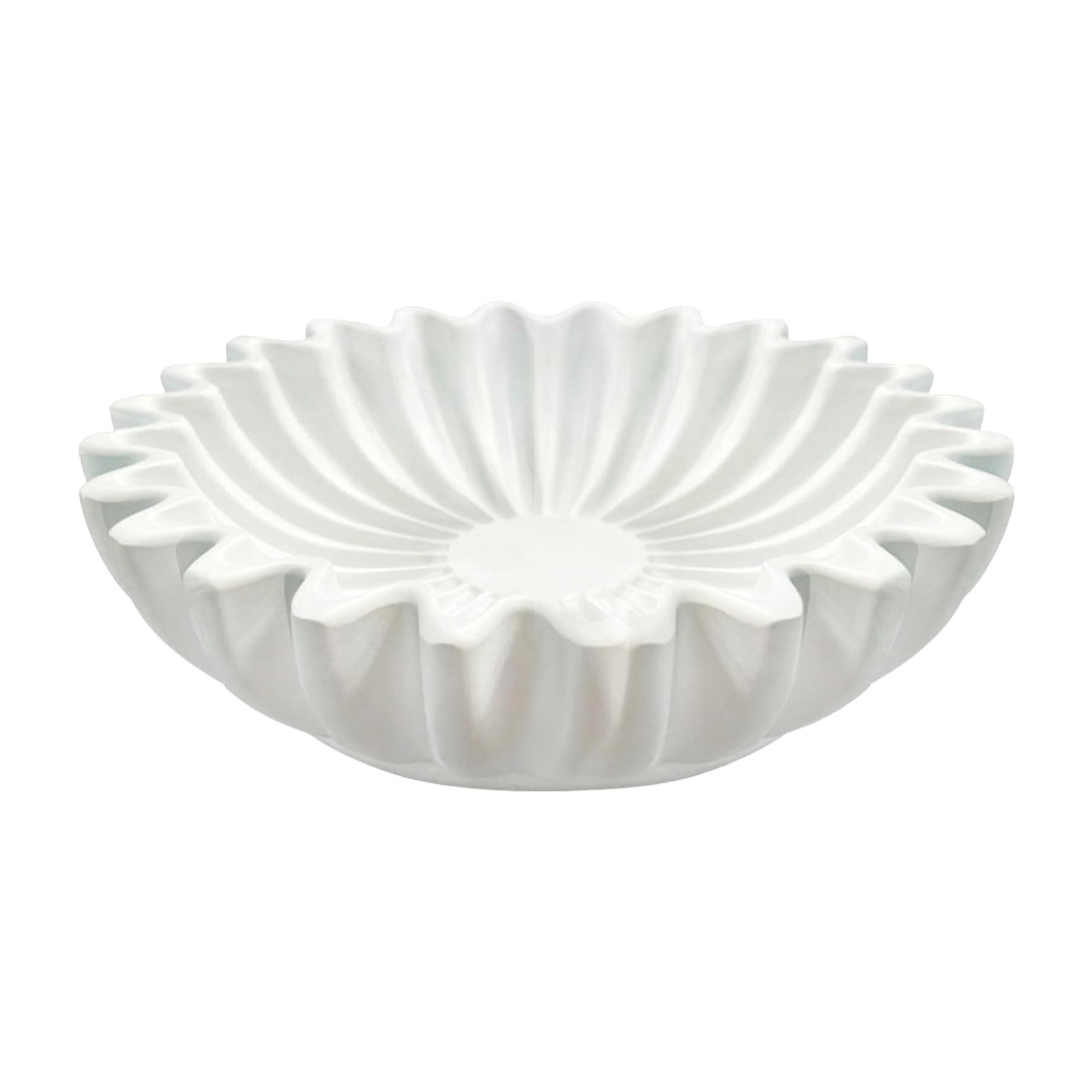 Decorative Bowls For Home - Antique Scallop Resin Fruit Bowl Fluted ...