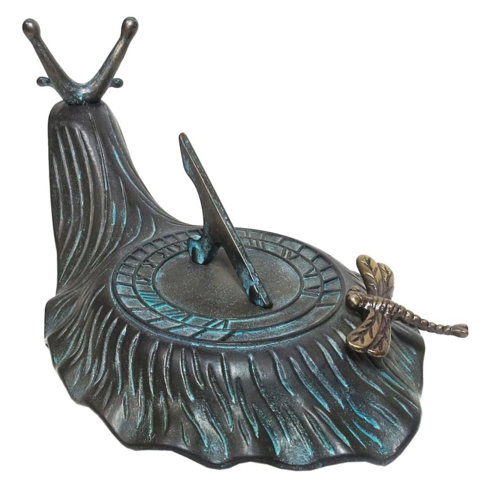 Decorative Brass Garden Outdoor Sundial - Snail with a Little Dragonfly ...
