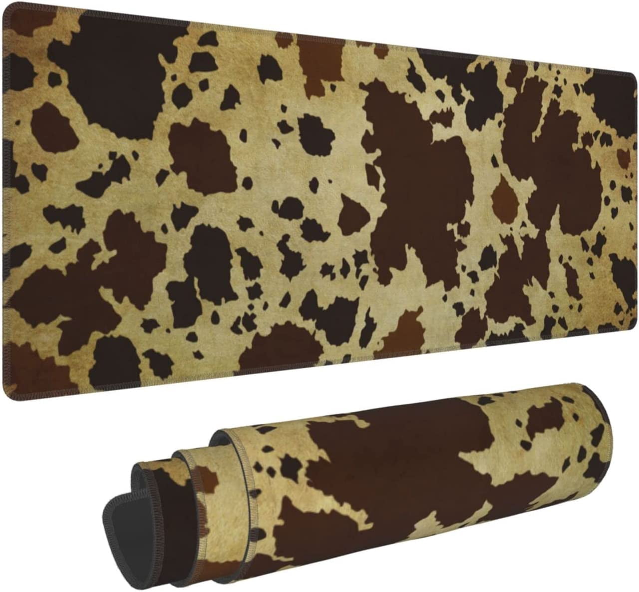 Decorative Brown Cow Print Pattern Gaming Keyboard Mouse Pad Mousepad ...