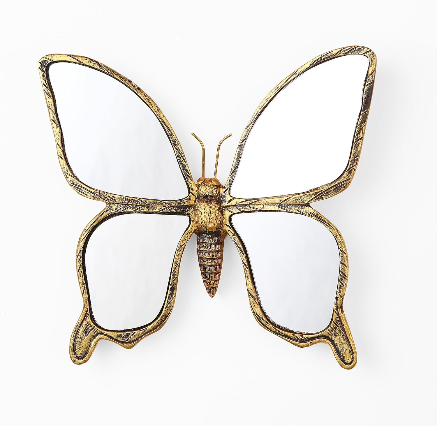 Decorative Bug Insects Animals Beetle Mirrors - Gold Resin Butterfly ...