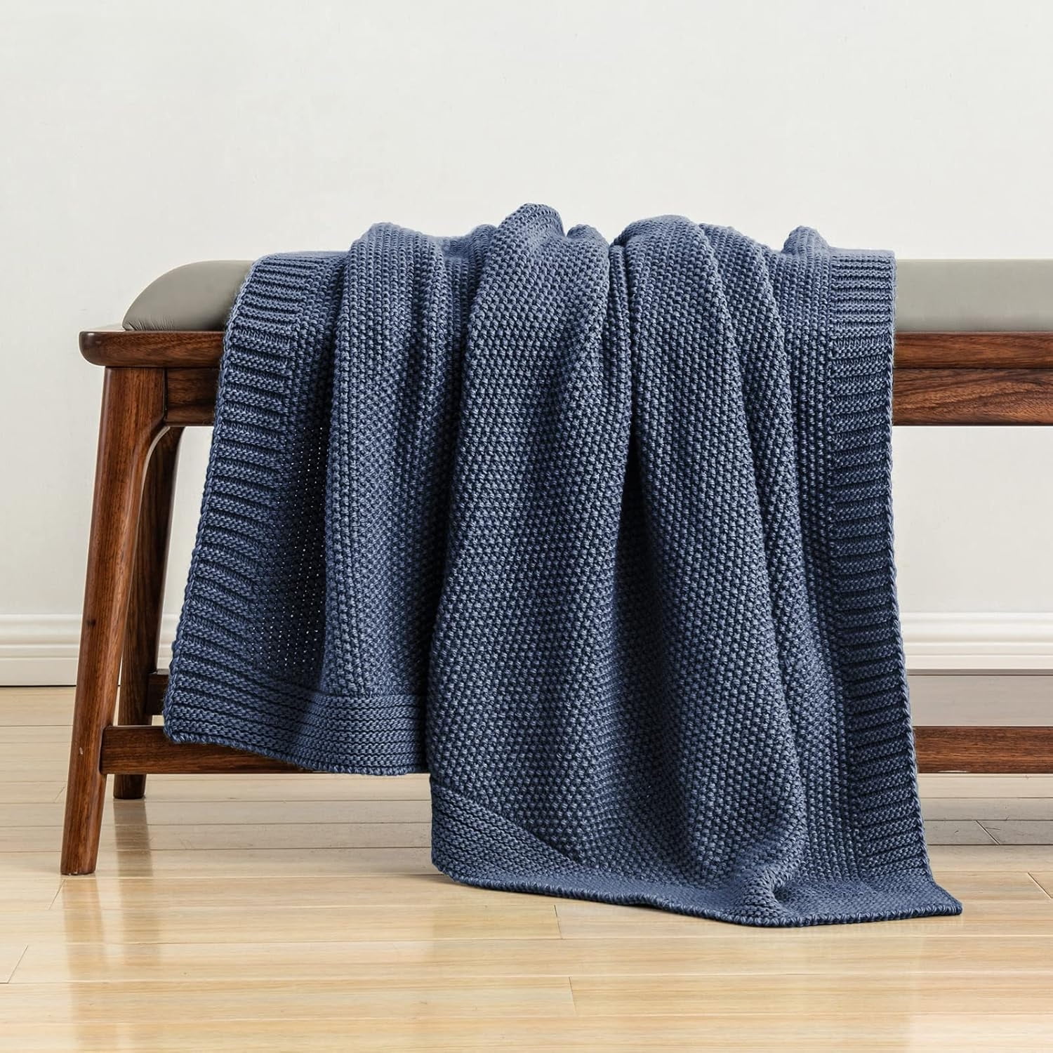 Decorative Cable Knit Throw Blanket + 50x60 Inch – Soft Cozy Fabric ...