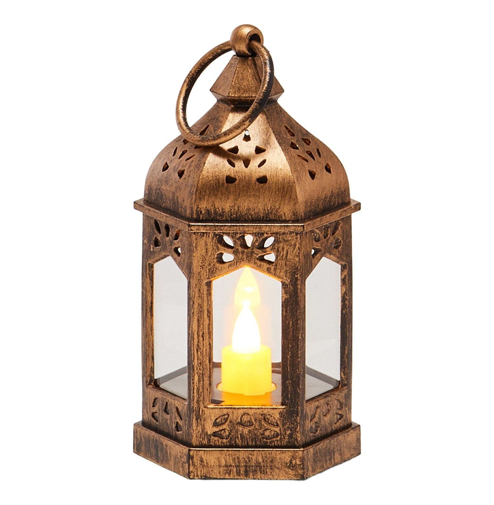 Decorative Candle Lanterns 12 Pack, LED Flameless Candles, Bronze ...