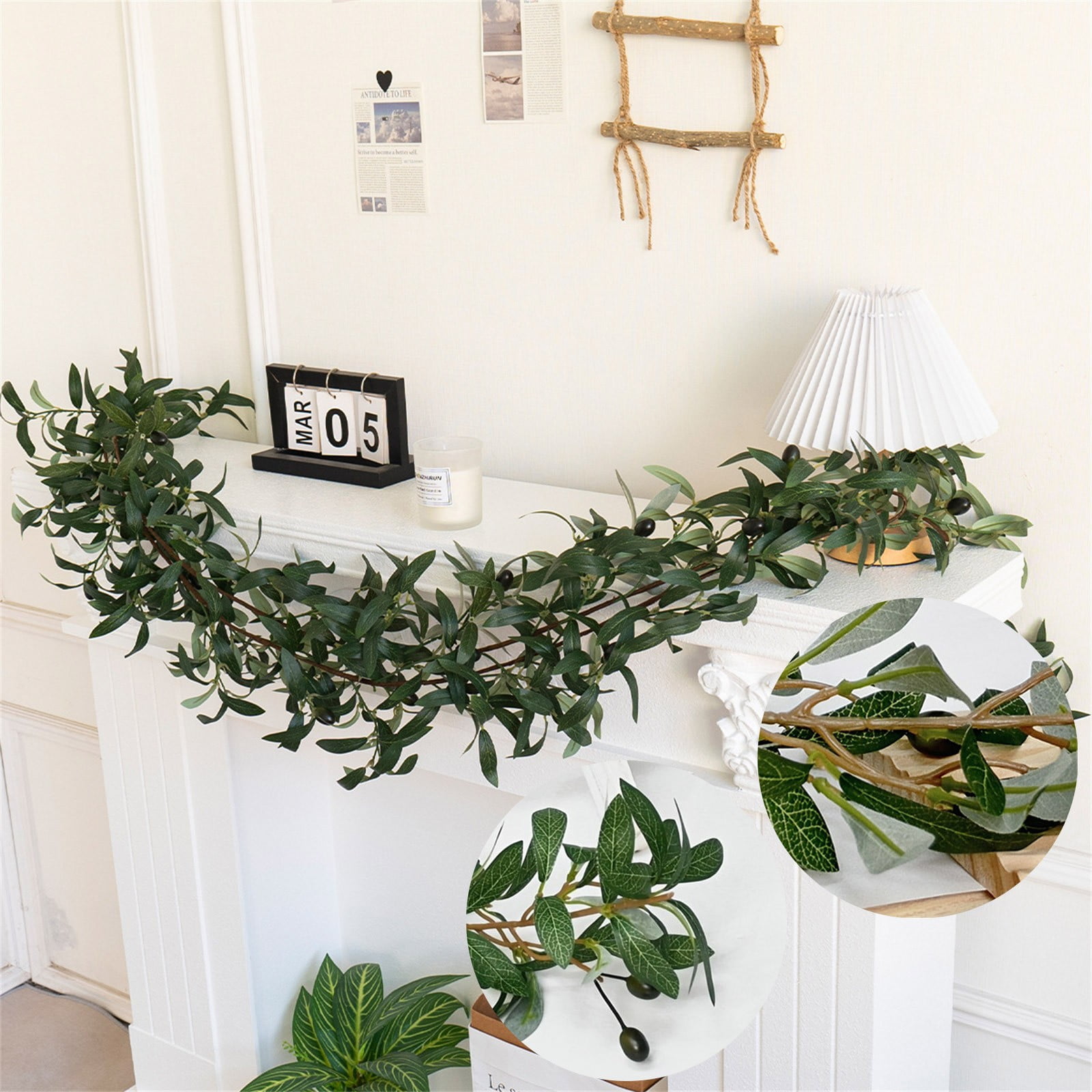 Decorative Cane Simulation Olive Fruit Cane | Home Plants Wall Decor ...