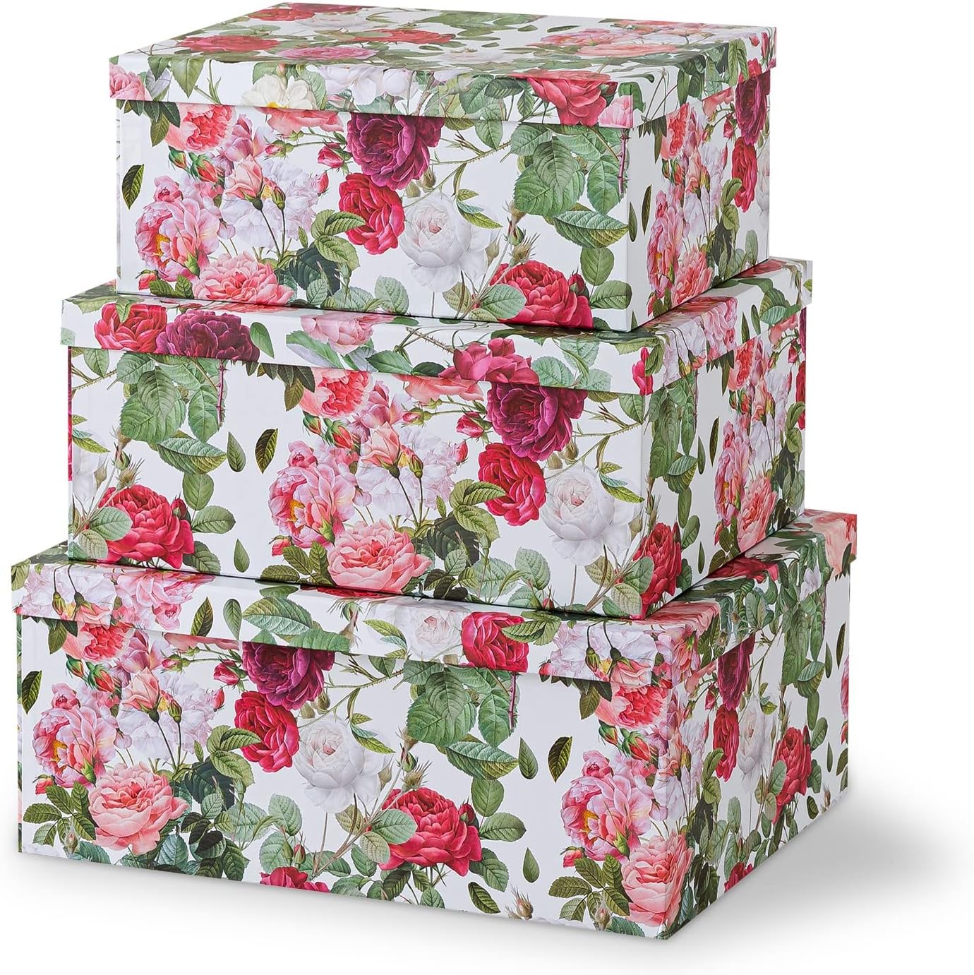 Decorative Cardboard Storage Boxes with Lids for Home Decor and ...