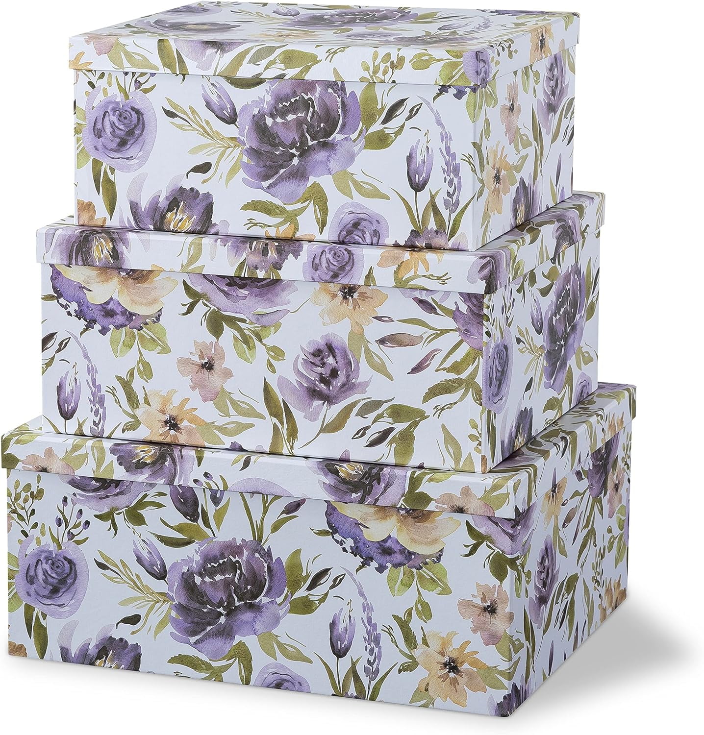 Decorative Cardboard Storage Boxes with Lids for Home Decor and ...