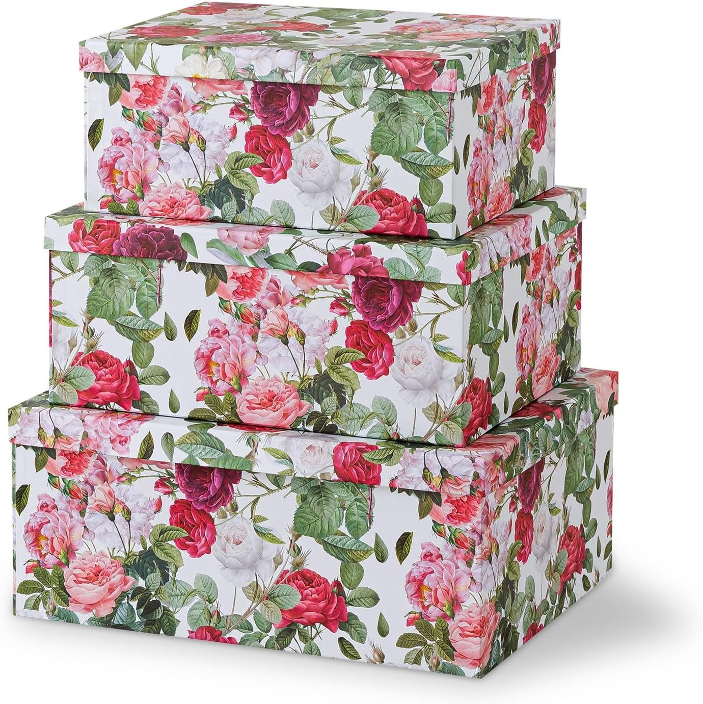 Decorative Cardboard Storage Boxes with Lids for Home Decor and ...