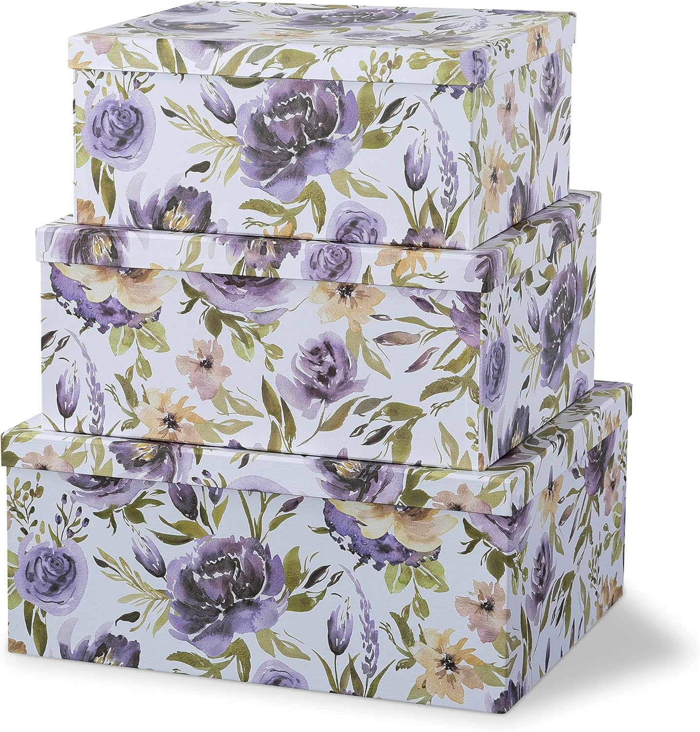 Decorative Cardboard Storage Boxes with Lids for Home Decor and ...