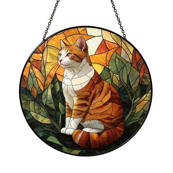 Decorative Cat Glass Style Suncatcher for Window - Walmart.com