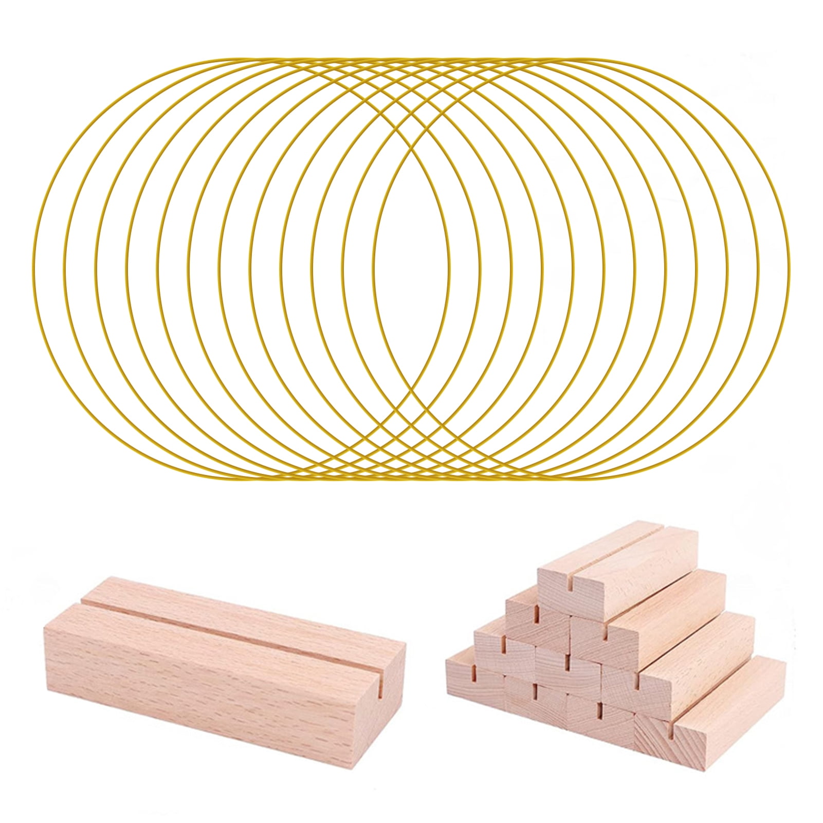 Decorative Centerpiece, Gold Tone Hoop with Creative Crafting Supplies ...