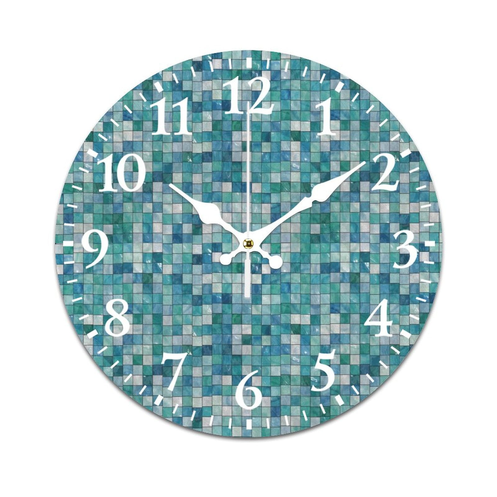 Decorative Ceramic Tiles Texture Wall Clock Modern Design Clocks Wall ...
