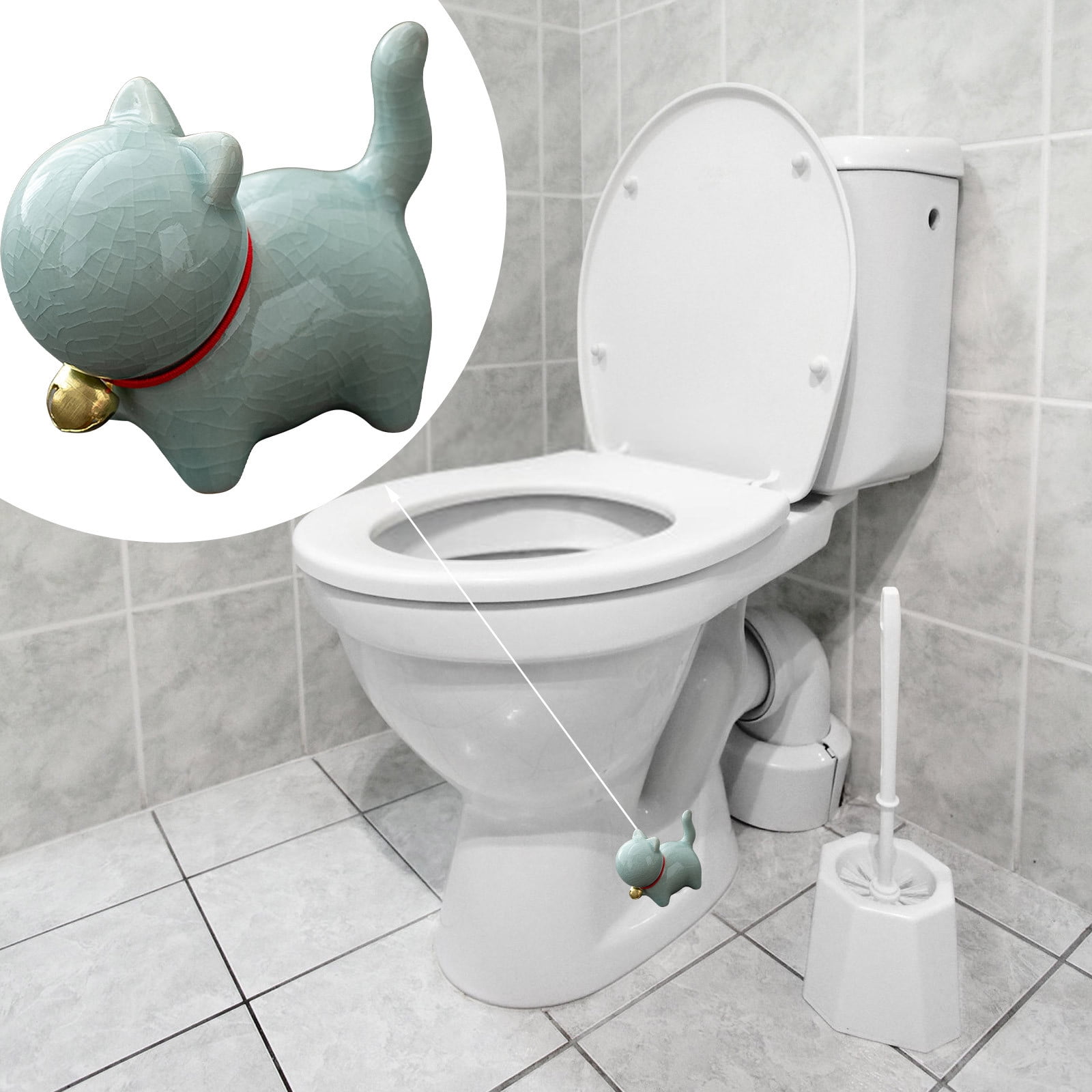 Decorative Ceramic Toilet Bolt Covers | Animal Shaped Blue and White ...