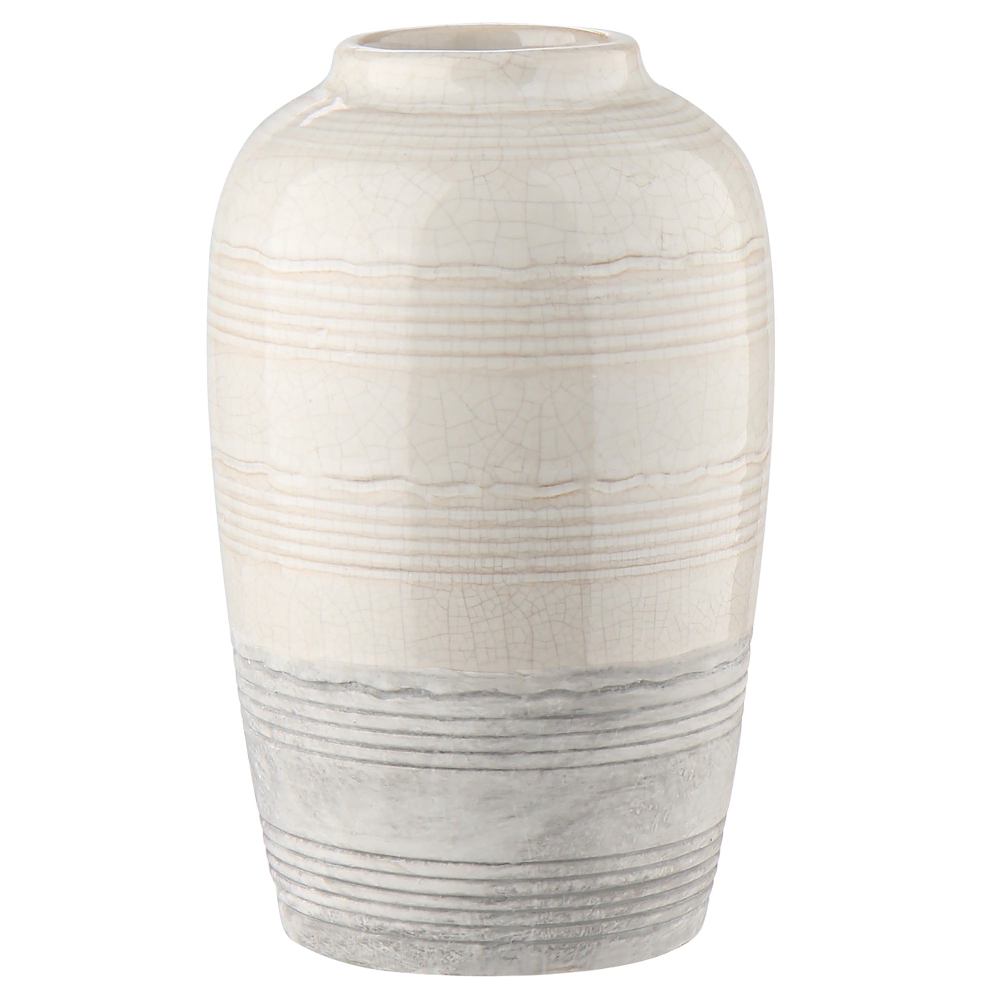 Decorative Ceramic Vases for Flower Two-Tone Boho Flower Vase for ...