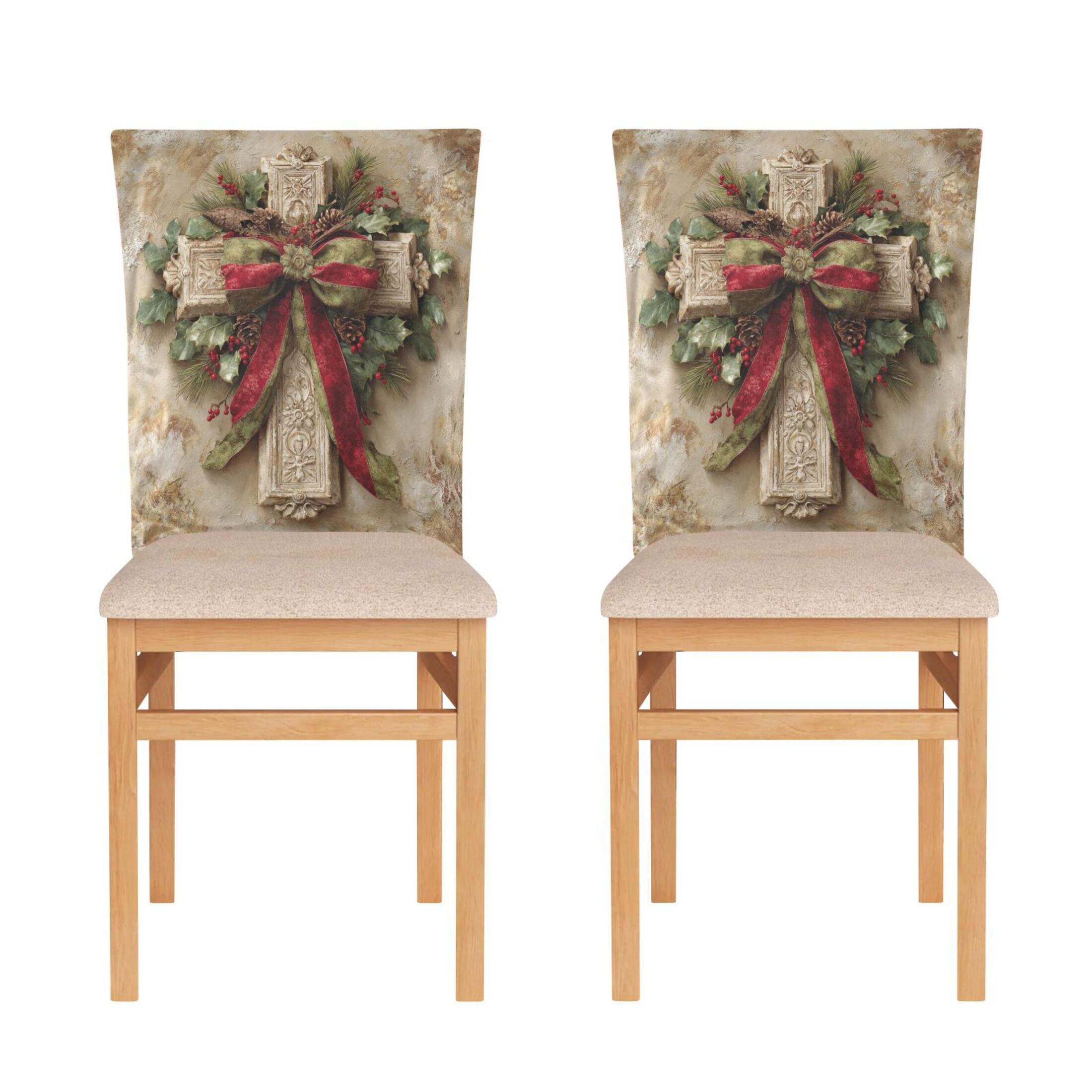 Decorative Chair Back Cover One Size x2 Chair Cover Dining Chair ...
