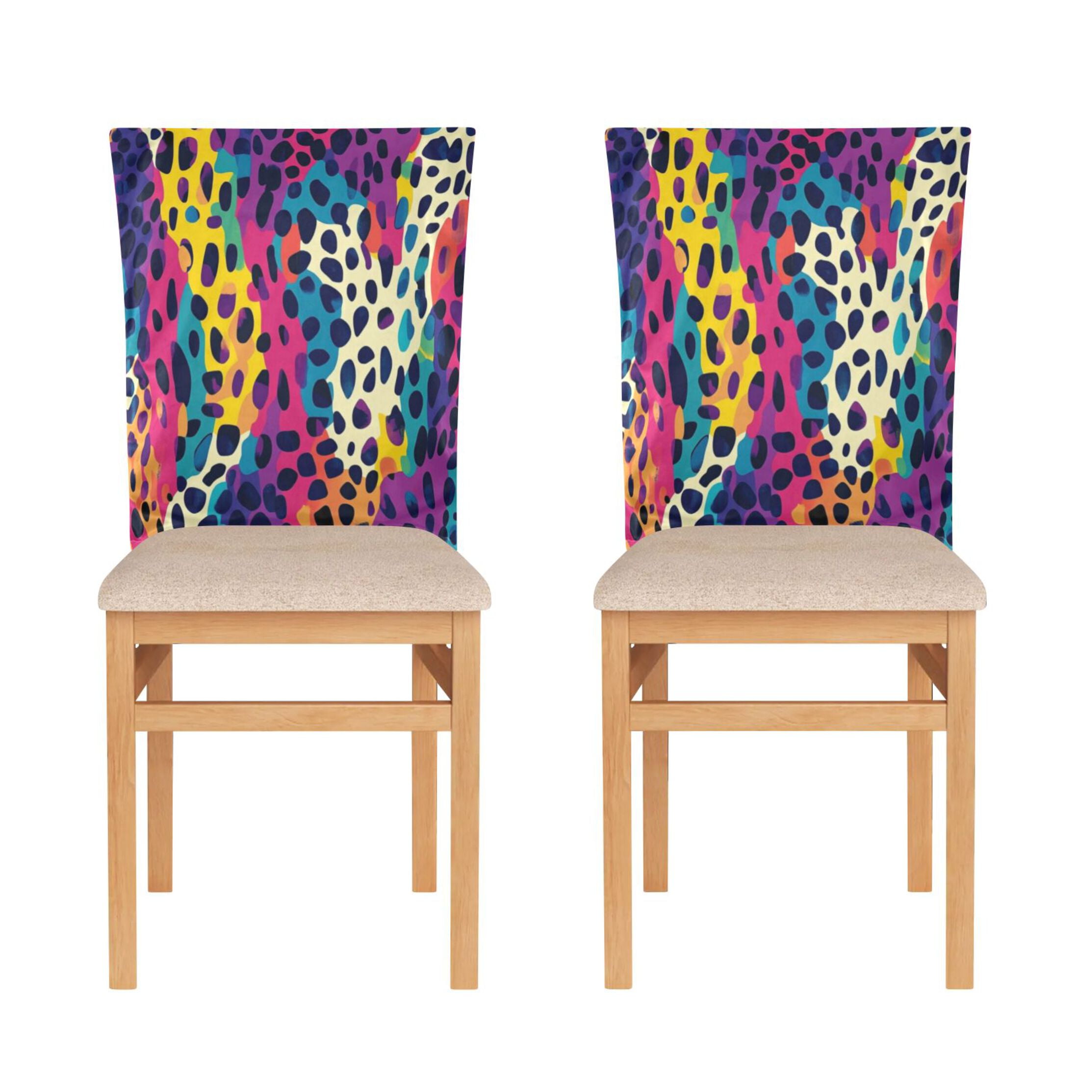Decorative Chair Back Cover One Size x2 Chair Cover Dining Chair ...