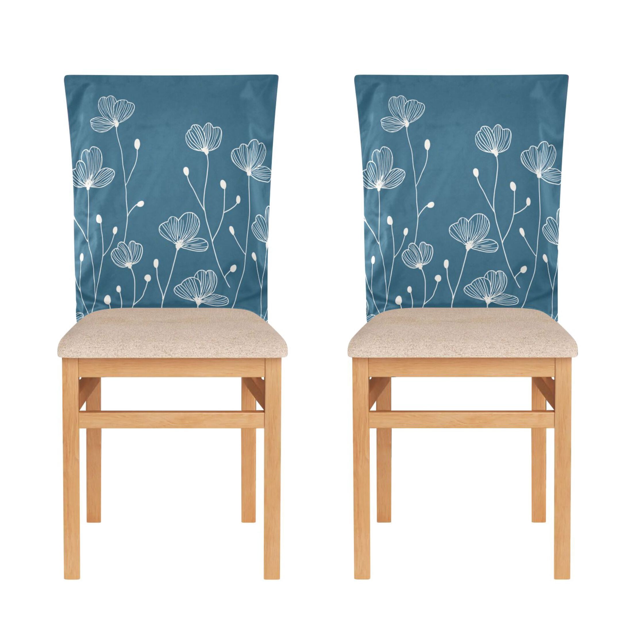 Decorative Chair Back Cover One Size x2 Chair Cover Dining Chair ...
