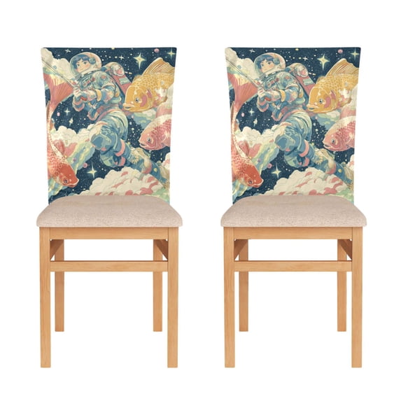 Decorative Chair Back Cover One Size x2 Chair Cover Dining Chair ...