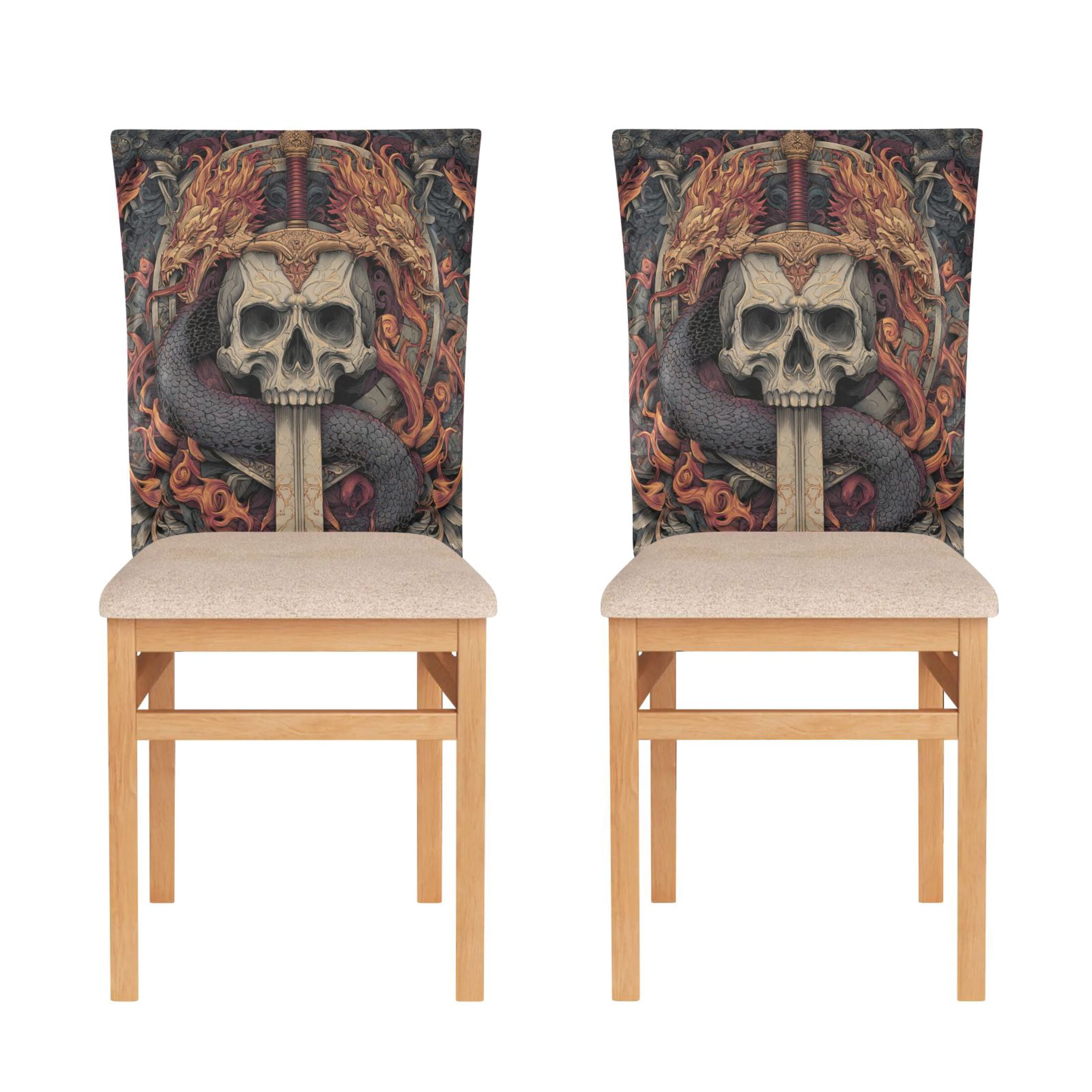Decorative Chair Back Cover One Size x2 Chair Cover Dining Chair ...