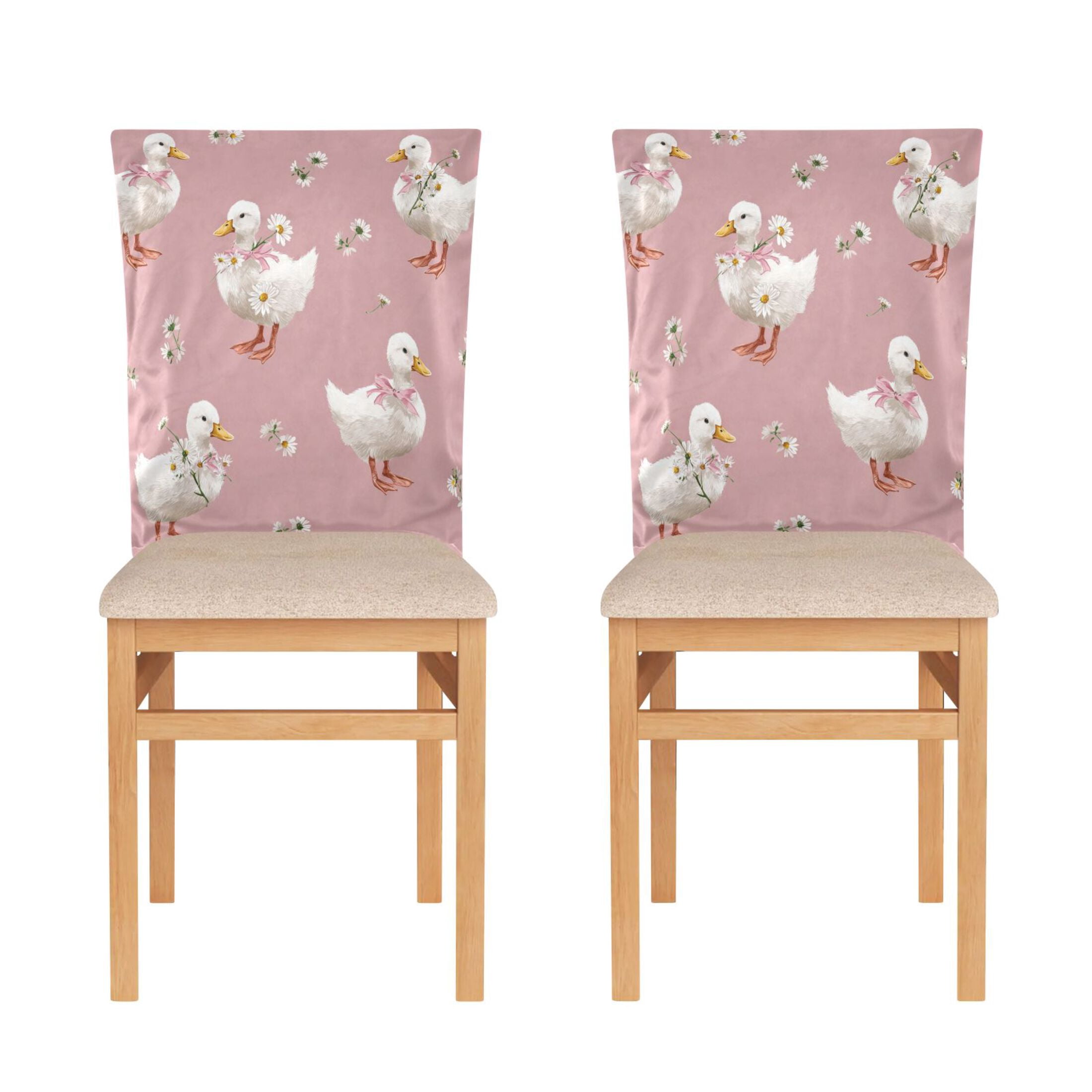 Decorative Chair Back Cover One Size x2 Chair Cover Dining Chair ...