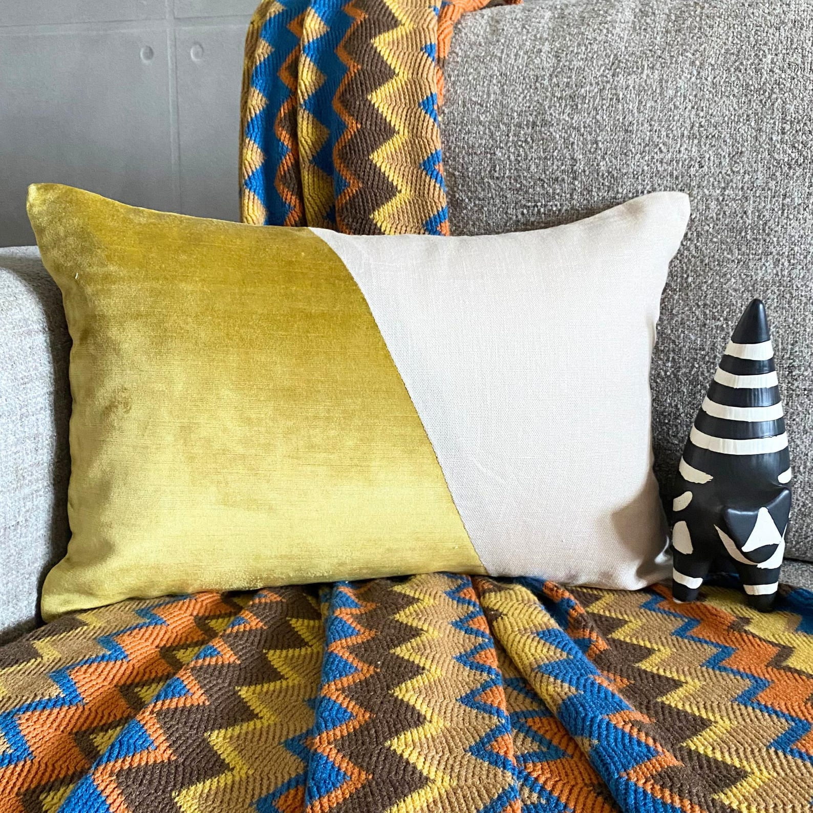 Decorative Chartreuse Green 12"x16" (30x40 cm) Lumbar Pillow Cover ...