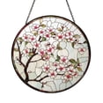 Decorative Cherry Blossom Tree Window Hanging Stained Glass Style ...