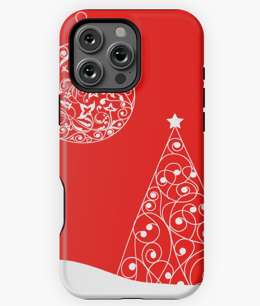 Decorative Christmas Ball and Tree Phone Case for iPhone 16 15 14 13 12 ...