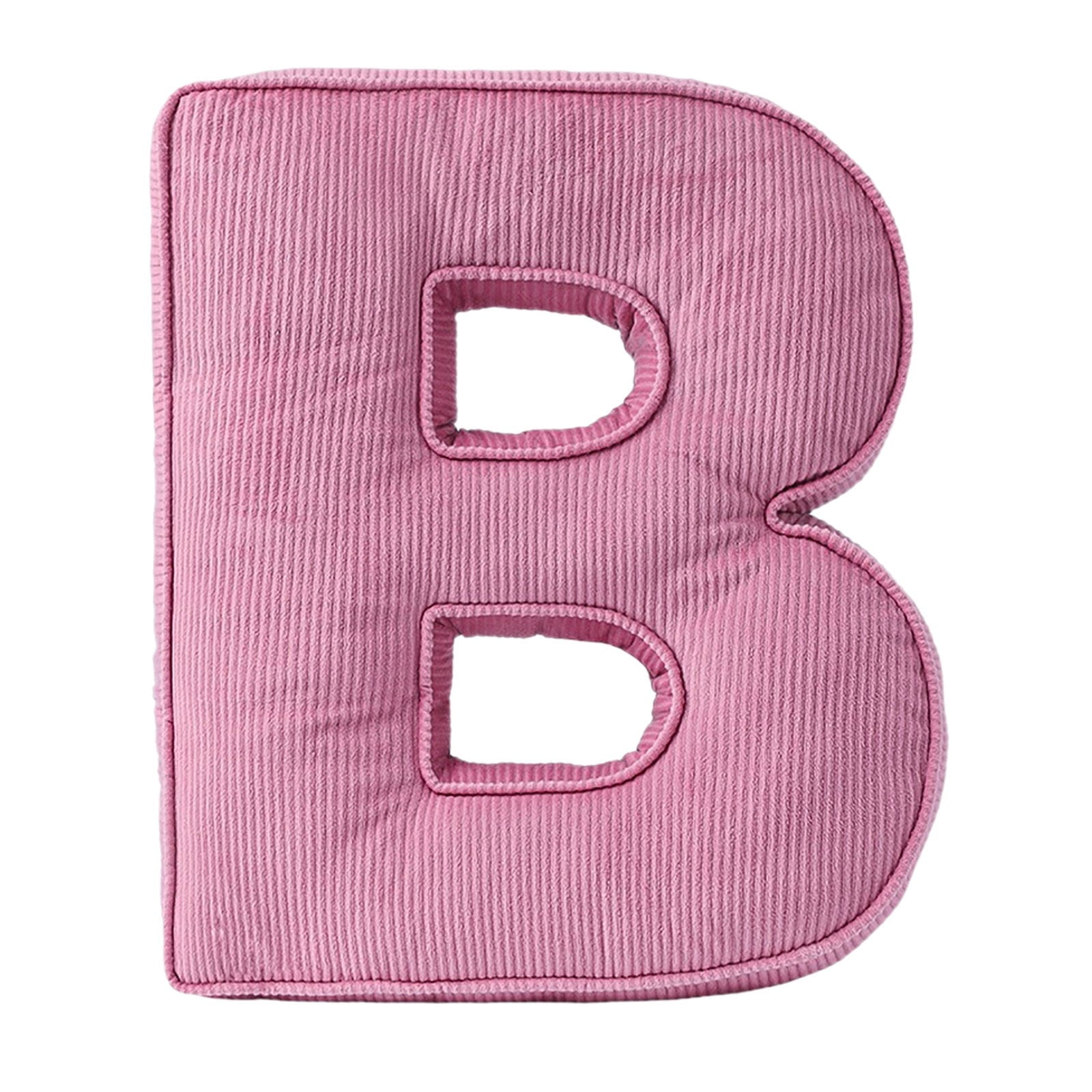 Decorative Corduroy Initial Letter Hugging Throw Pillow Cover English ...