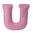 Decorative Corduroy Initial Letter Shaped Hugging Throw Pillows English ...