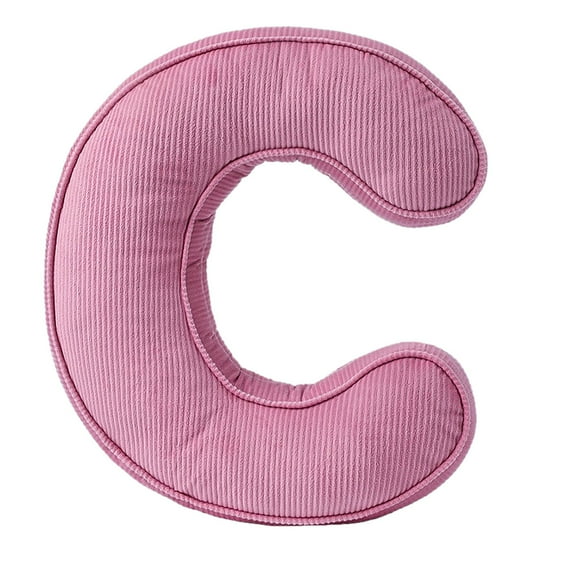 Decorative Corduroy Initial Letter Shaped Hugging Throw Pillows English ...