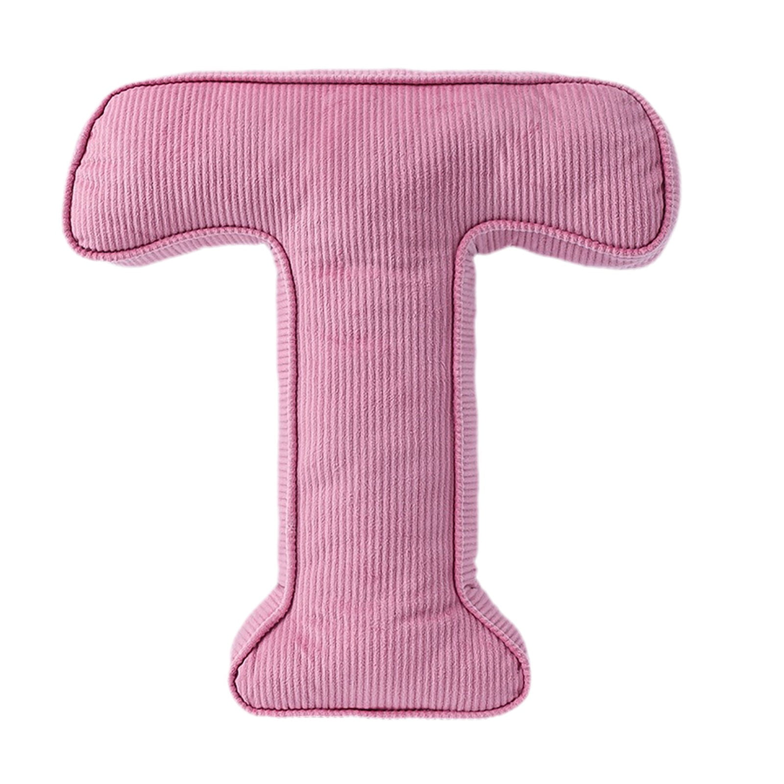 Decorative Corduroy Initial Letter Shaped Hugging Throw Pillows English ...