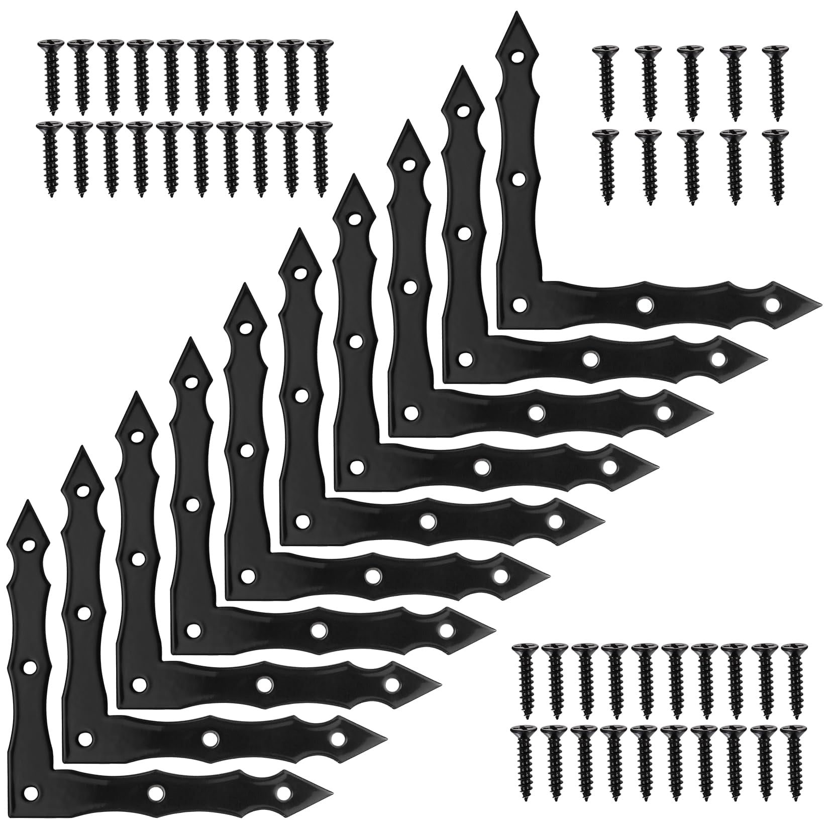 Decorative Corner Brackets, 10pcs Barn Door Sliding Door L-Shape Corner ...