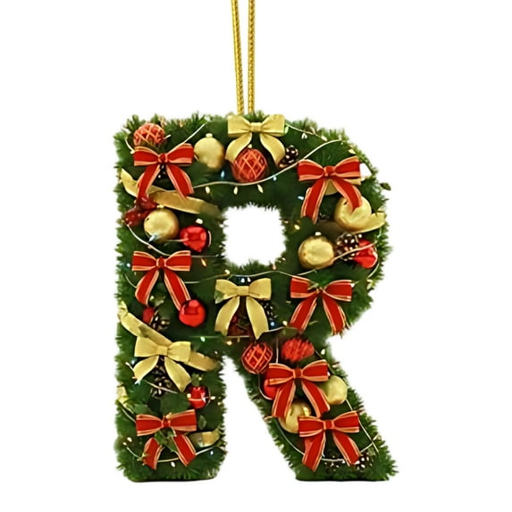 Decorative Crafts 26 Letters Christmas Ornaments 2D Acrylic Decorative ...