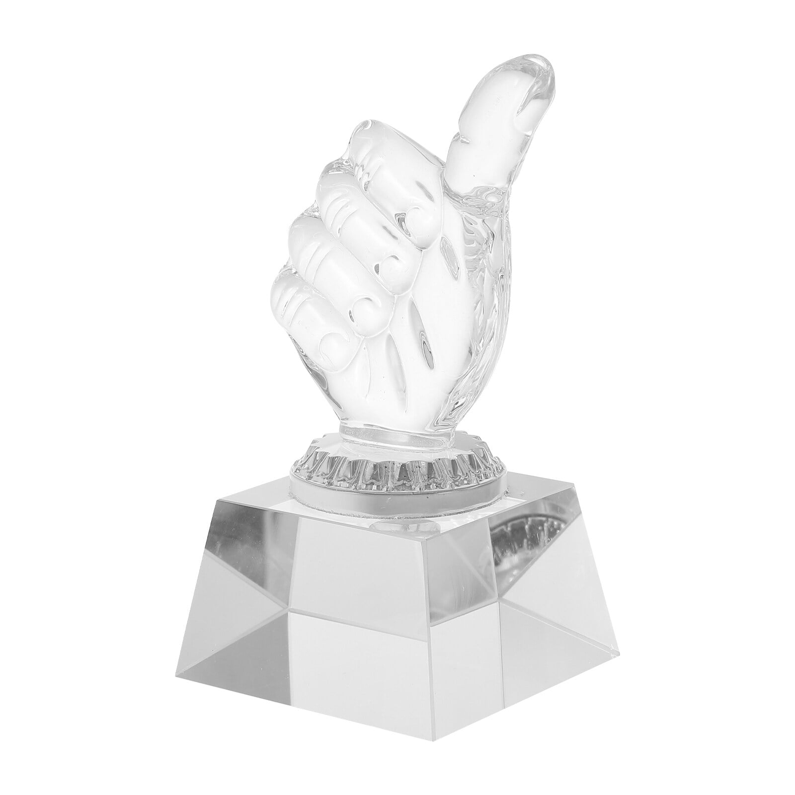 Decorative Crystal Decor Delicate Award Trophy Hand-shaped Prize Trophy ...