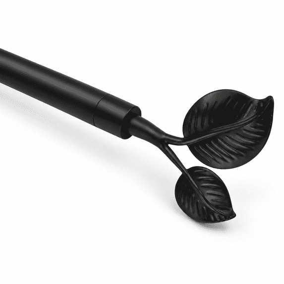 Decorative Curtain Rod With Leaf Finials 1inch Diameter 84-134 Inch ...