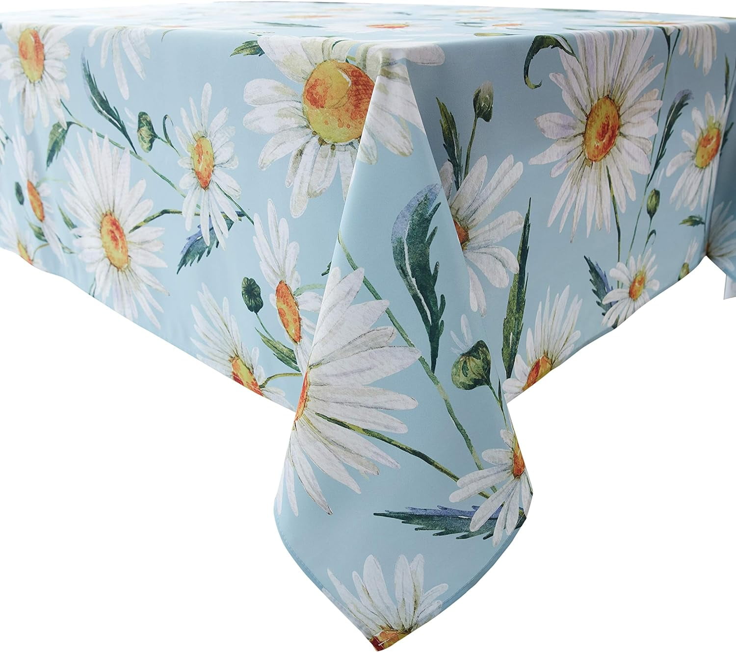 Decorative Daisy Floral Print Rectangle Tablecloth Waterproof ...