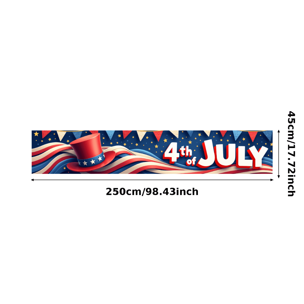 Decorative Design 4th of July Event Banner Patriotic Theme Party ...