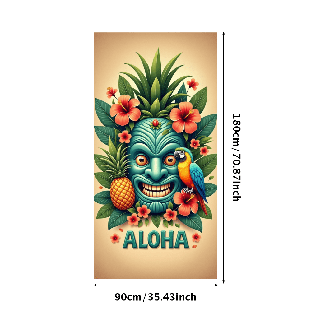 Decorative Design Aloha Banner Colorful Theme Tropical Floral Luau ...
