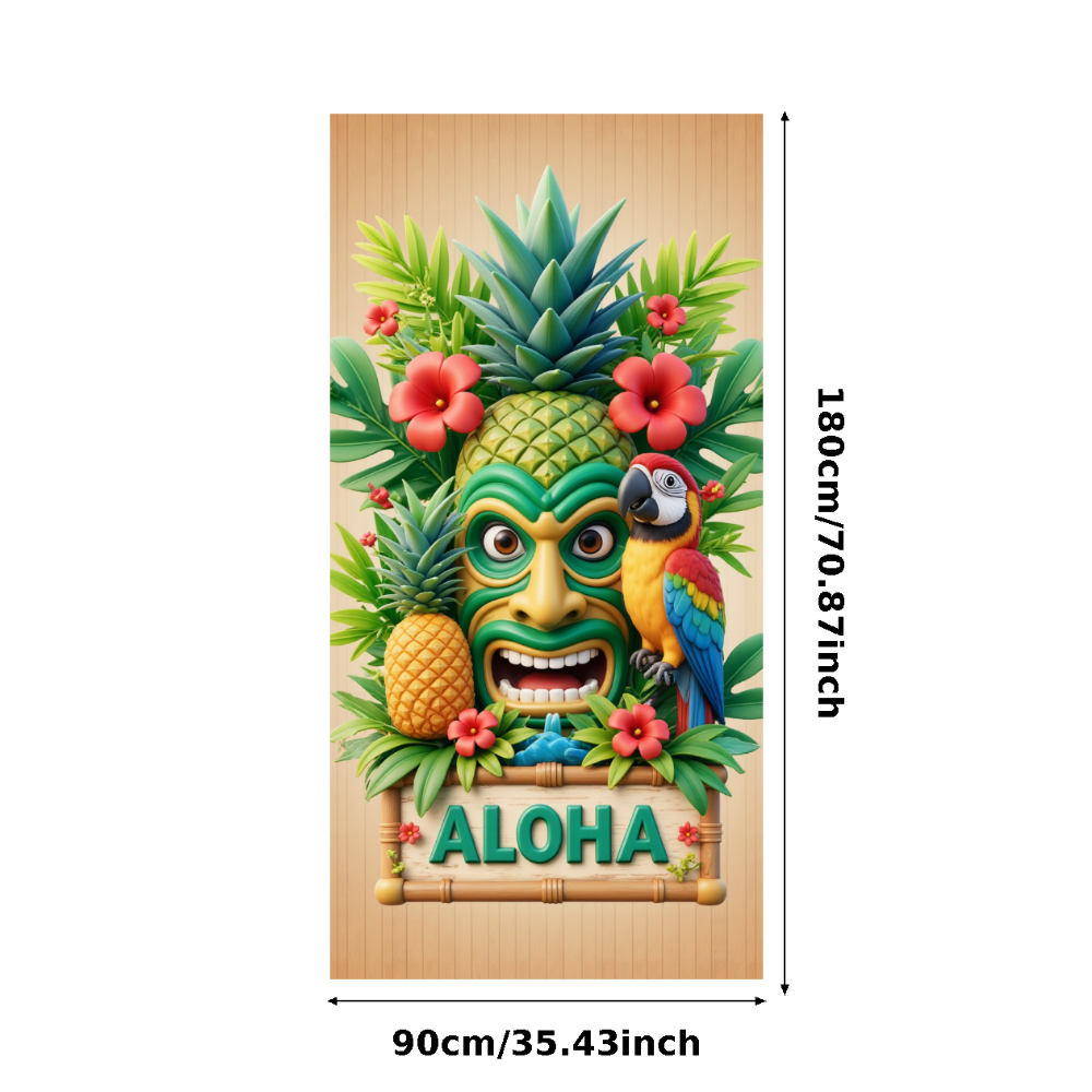 Decorative Design Aloha Banner Colorful Theme Tropical Floral Luau ...