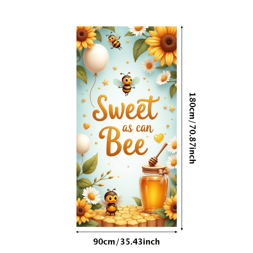 Decorative Design Bee Banner Colorful Theme Sweet as can Bee Sunflower ...