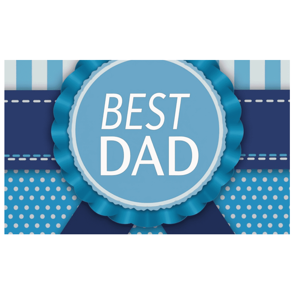 Decorative Design Best Dad Banner Blue Theme Best Dad Badge Pattern for ...