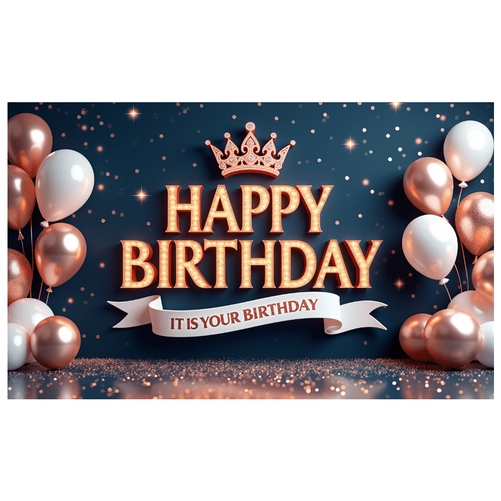 Decorative Design Birthday Banner Balloon Decoration Happy Birthday ...