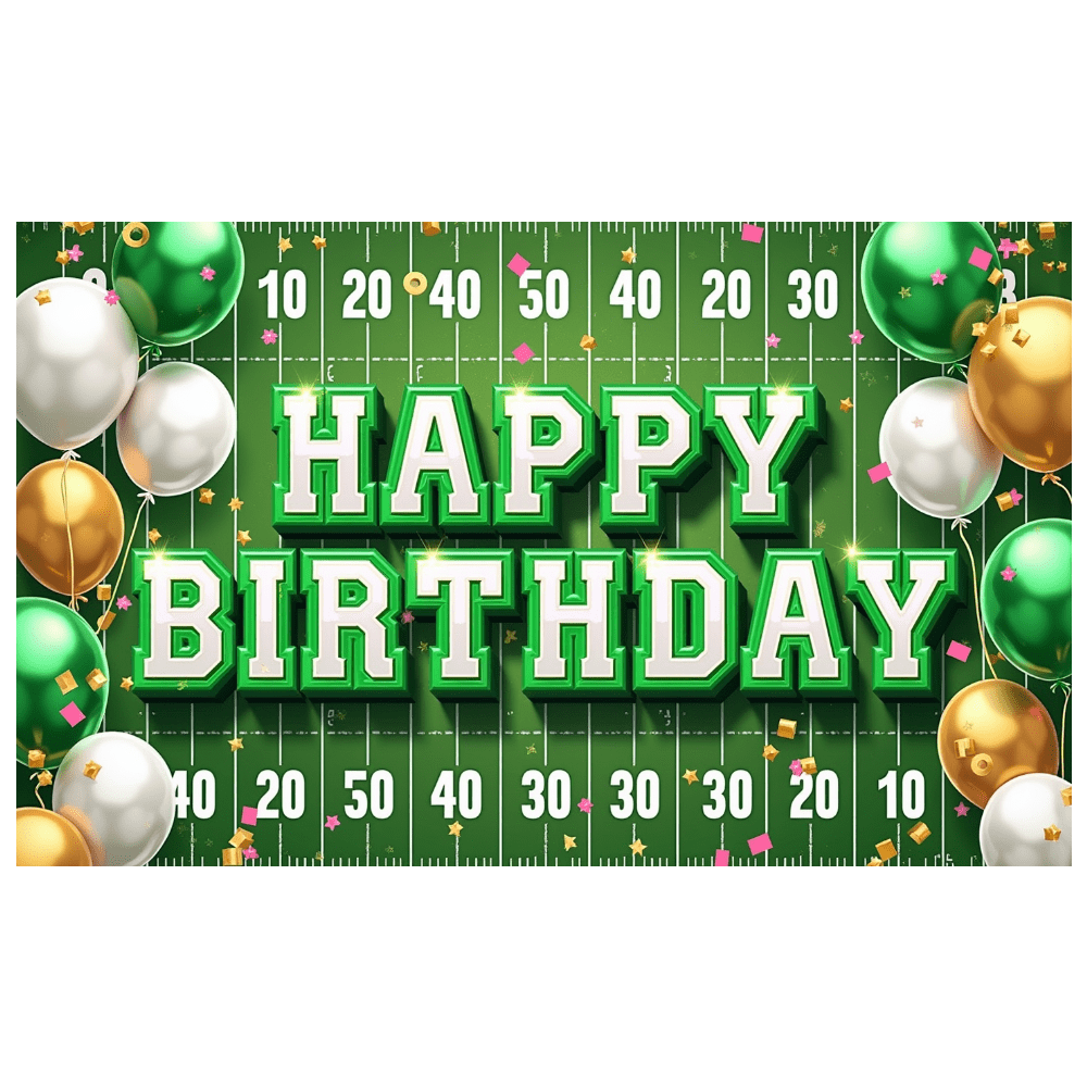 Decorative Design Birthday Banner Sports Theme Happy Birthday Banner ...