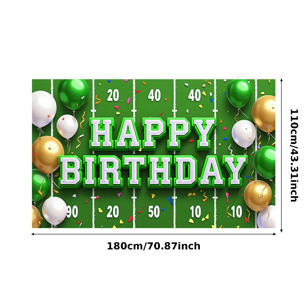 Decorative Design Birthday Banner Sports Theme Happy Birthday Banner ...