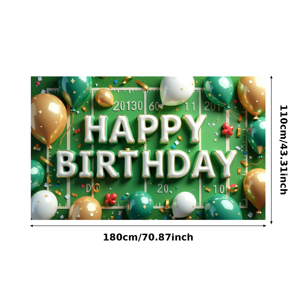 Decorative Design Birthday Banner Sports Theme Happy Birthday Banner ...