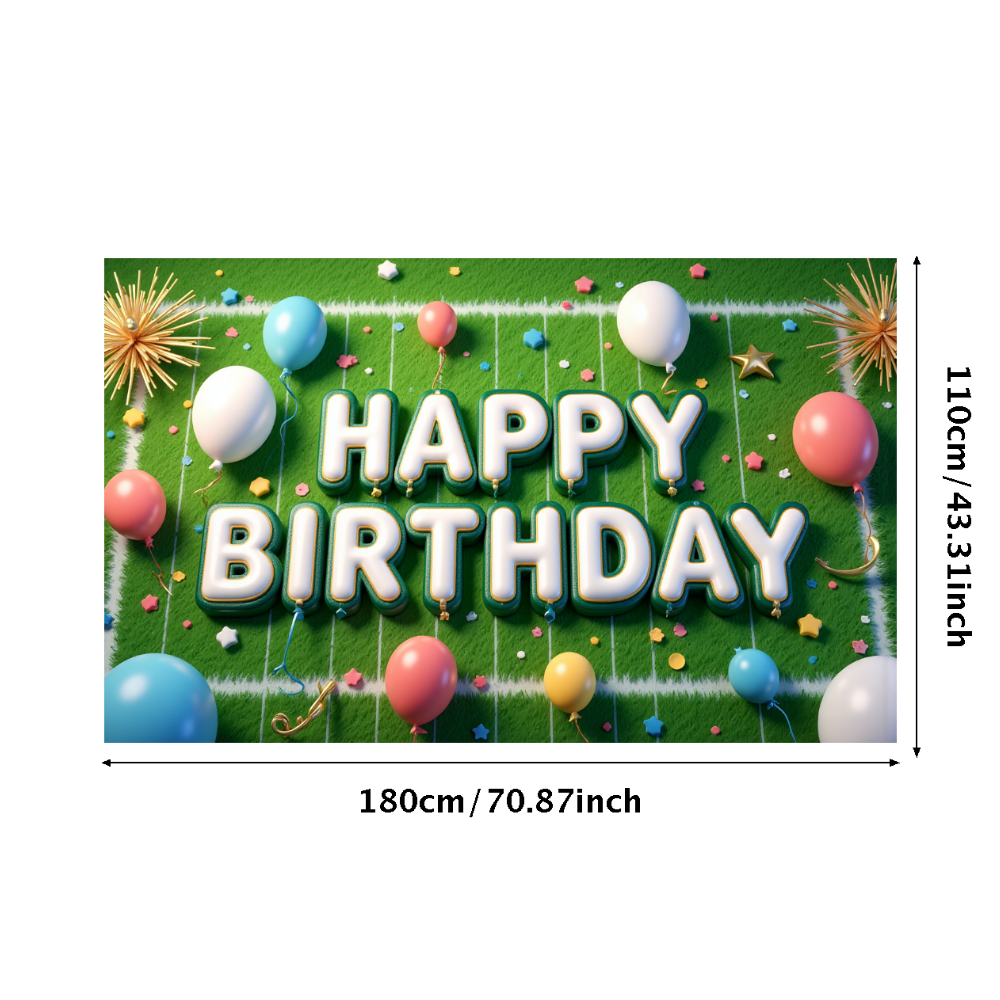 Decorative Design Birthday Banner Sports Theme Happy Birthday Banner ...