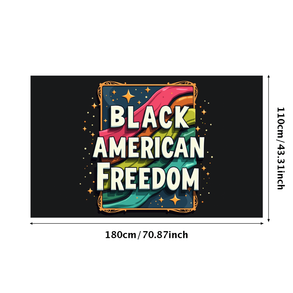 Decorative Design Black American Freedom Colorful Theme Freedom ...