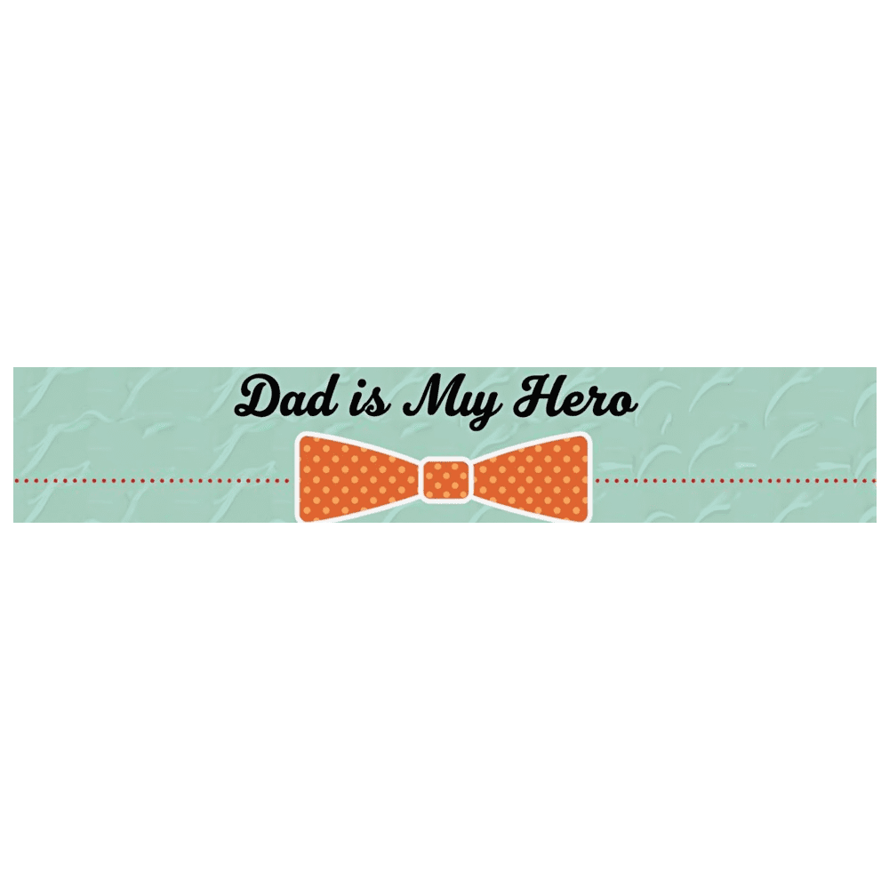 Decorative Design Dad is My Hero Banner Bow Tie Pattern Fathers Day ...