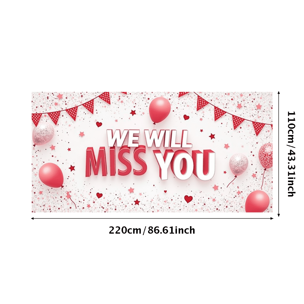 Decorative Design Goodbye Banner Colorful Theme Miss You Banner ...