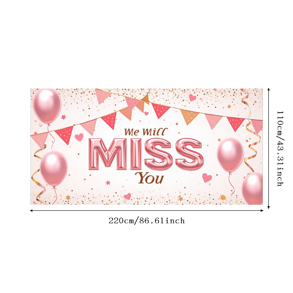 Decorative Design Goodbye Banner Colorful Theme Miss You Banner ...