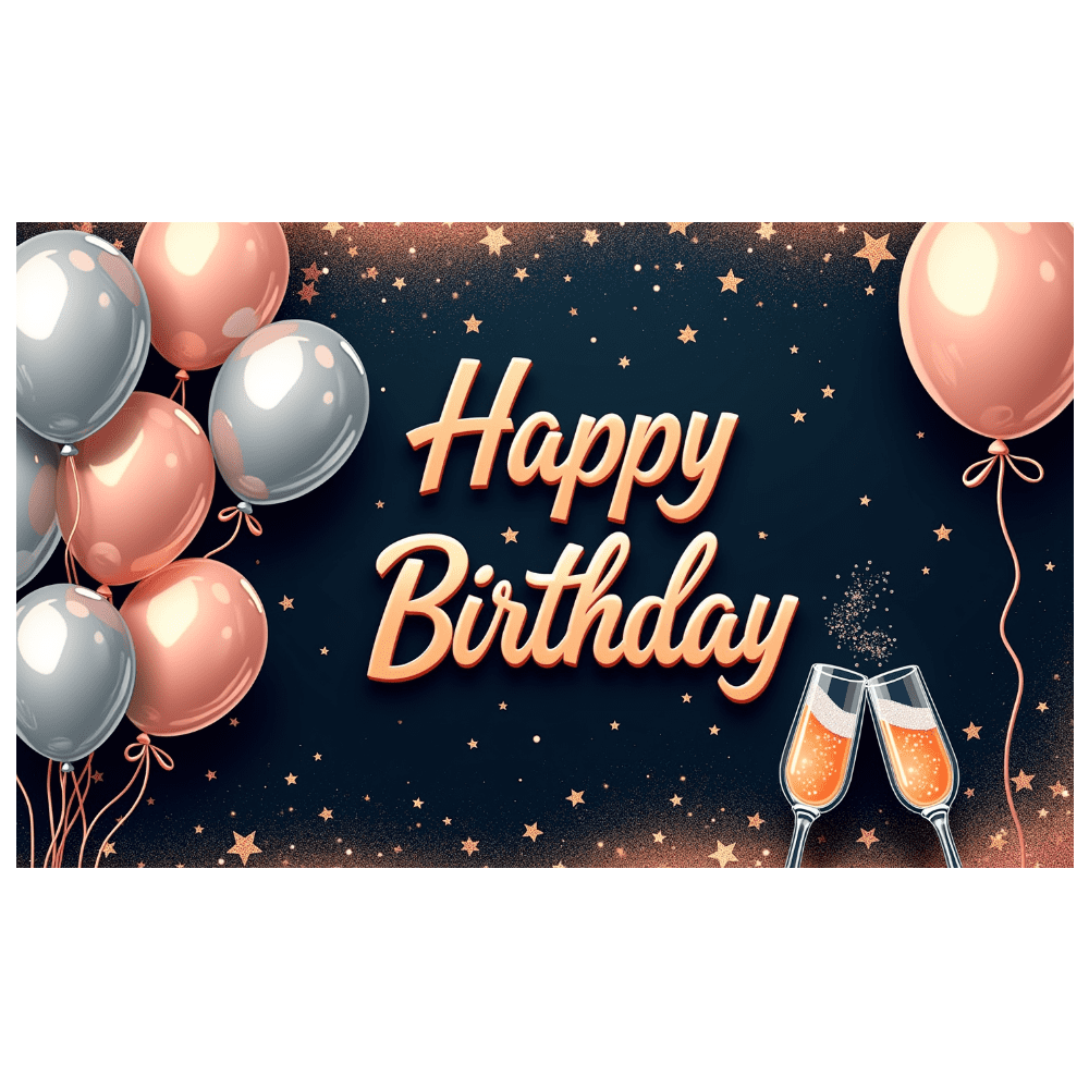 Decorative Design Happy Birthday Banner Balloon Decoration Celebration ...